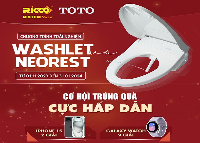 TRẢI NGHIỆM WASHLET & NEOREST - TRÚNG IPHONE 15 & SAMSUNG GALAXY WATCH ...